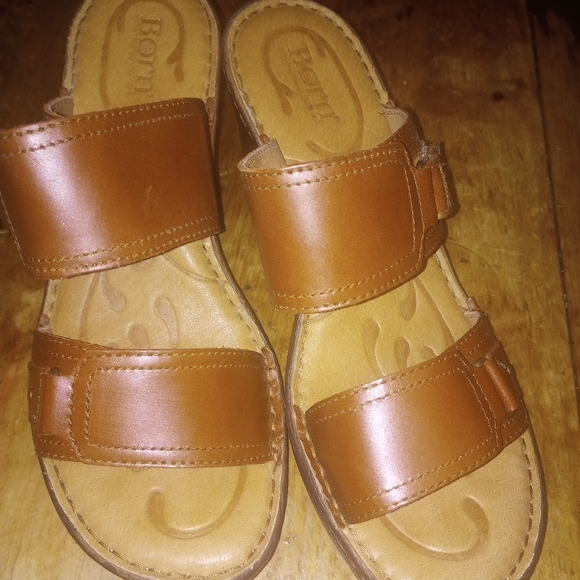 Born | Shoes | Born Brown Leather Sandals With Wide Straps | Poshmark